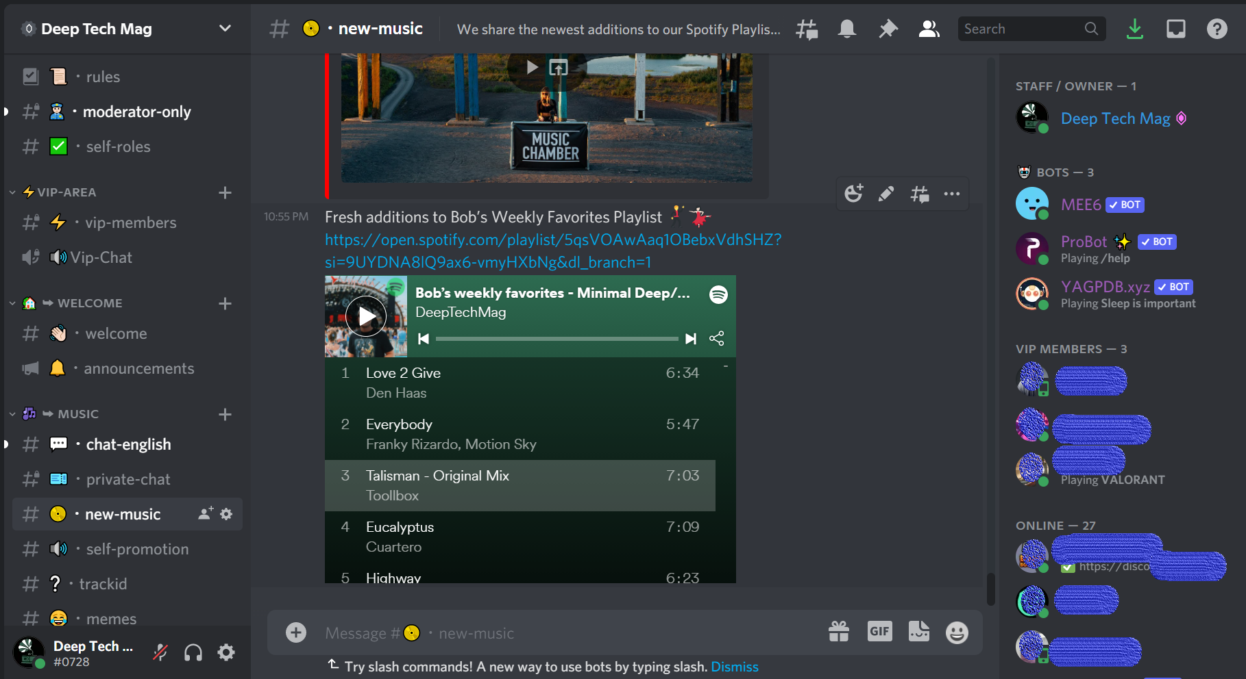 #1 music Discord - House & Techno • Deep Tech Mag